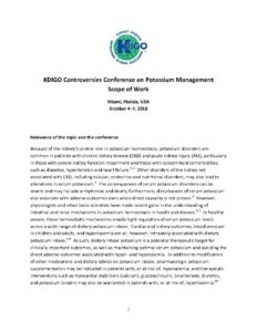 KDIGO Potassium Management_Scope for Public Review – KDIGO