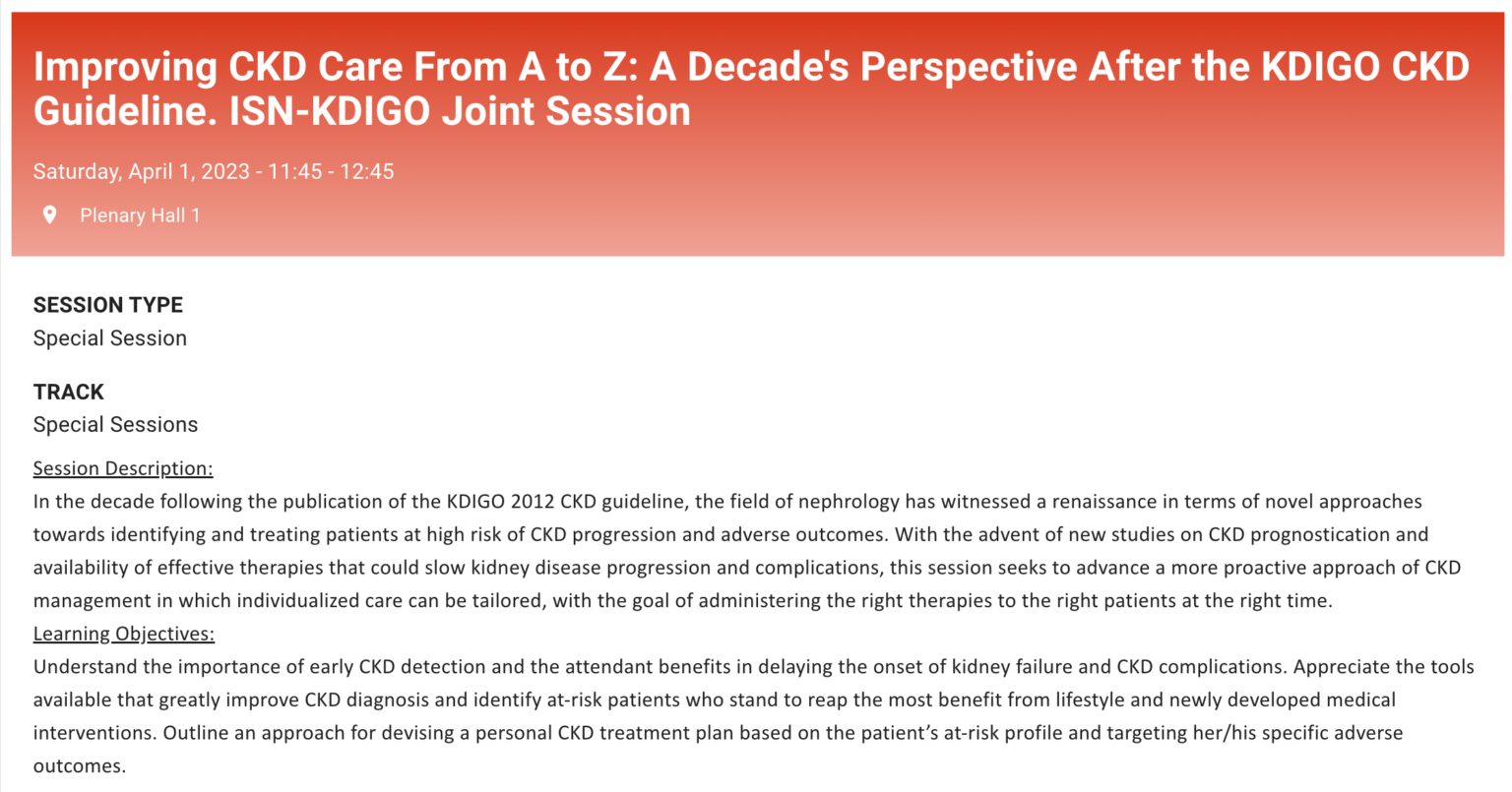 Improving CKD Care From A to Z: A Decade’s Perspective After the KDIGO ... Improving CKD Care From A to Z: A Decade’s Perspective After the KDIGO ...