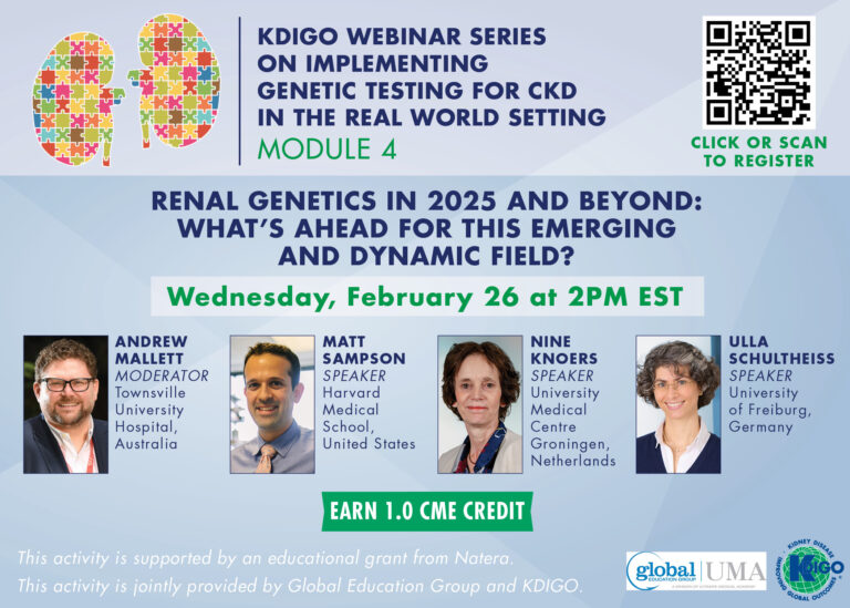 KDIGO Webinar Series on Implementing Genetic Testing for CKD in the ...